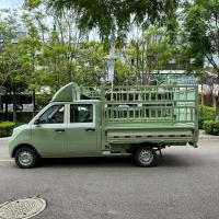 China 4x2 Double Cab Electric Stake Truck - urban delivery electric vehicle - light electric cargo truck for sale