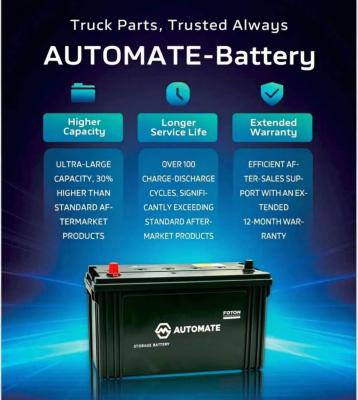 China Long Life High Capacity Lead Acid Starting Battery for Commercial Trucks for sale