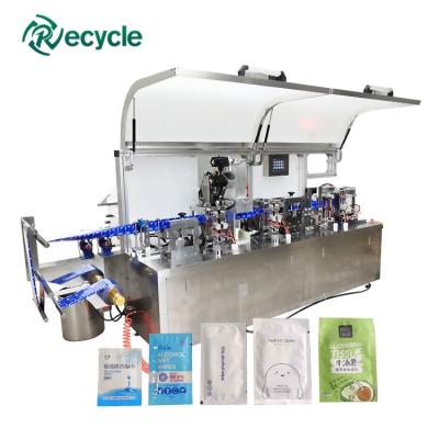 China Automatic Single Pack 4 Side Seal Wet Wipes Packaging Wrapping Machine for sale