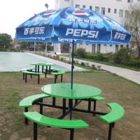China Fiberglass Removable Round Dining Table Set With Eight Seats for sale