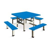 China Square Stainless Steel Dining Table Dining Room Set For 8 for sale