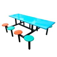China 8 Person Round Stool One Piece Snack Bar Restaurant Dining Table for sale