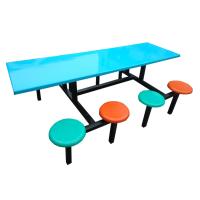 China 8 Person Round Stool One Piece Snack Bar Restaurant Dining Table for sale