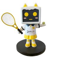 China Fiberglass Figure Sculpture Tennis Girl For Store Window Display for sale