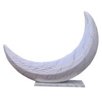 China Landscape Ornament Customized Moon Shape Fiberglass Sculpture for sale