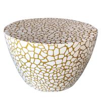 China Modern Art Crackle Round Centre Table Customisable Colours for sale