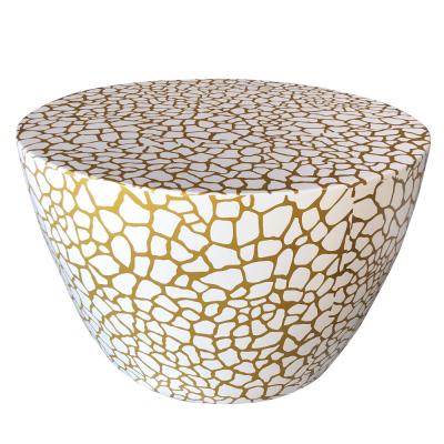 China Modern Art Crackle Round Centre Table Customisable Colours for sale
