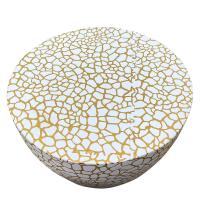China Modern Art Crackle Round Centre Table Customisable Colours for sale