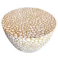 China Modern Art Crackle Round Centre Table Customisable Colours for sale