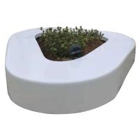 China Large Irregular Fiberglass Planter Troughs For Commercial Plazas for sale