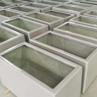 China Outdoor Garden FRP Flower Box Rectangular Planter For Decoration for sale