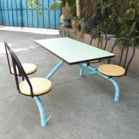 China 4 Person Reclining Rectangular Dining Table With Sturdy Metal Legs for sale