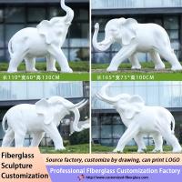 China Customized Park Decor Fiberglass Life Size Animal Sculpture Handmade Polished Finish for sale