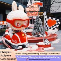 China Colorful 3m High 3D Cartoon Resin Fiberglass Sculpture For Event Exhibition Easy To Clean And Long-Lasting for sale