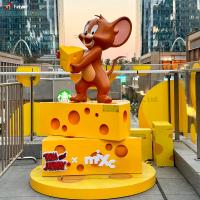 China Colorful 3m High 3D Cartoon Resin Fiberglass Sculpture For Event Exhibition Easy To Clean And Long-Lasting for sale