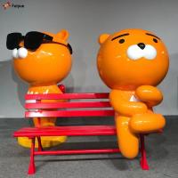 China Modern Minimalist Easy To Clean Fiberglass Door Sculpture Customize Life Size Polished Finish for sale