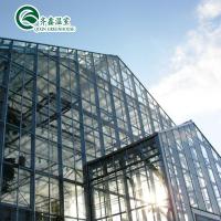 China Automatic Controlling Box 25-Year Galvanized Steel Structure for Large Glass Greenhouse for sale