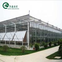 China Multi-Span Agricultural Greenhouses Top Covering with Tempered Glass or PC Sheet for sale