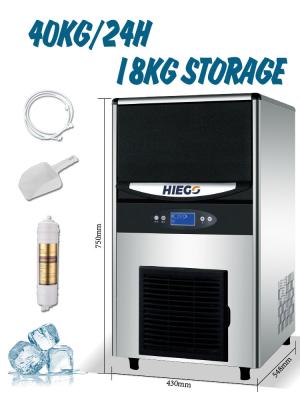 China 40kg/24Hrs Ice Cube Maker Machine Self-Inspection Small Ice Machine For Home Bar for sale