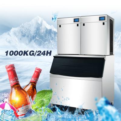 China 1000kg Professional Big Ice Cube Making Machine With LCD Touch Screen for sale