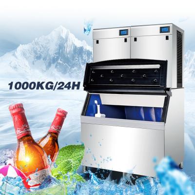 China 1000 KG Dice Shape Ice Cube Machine Automatic Air Cooled Ice Cube Machine for sale