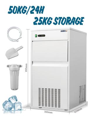 China 50kg Portable Nugget Ice Machine Commercial Automatic Bullet Ice Cube Maker for sale
