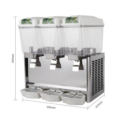 China Electric Triple Glass Drink Dispenser 12l Stainless Steel Mini Juice Dispenser for sale