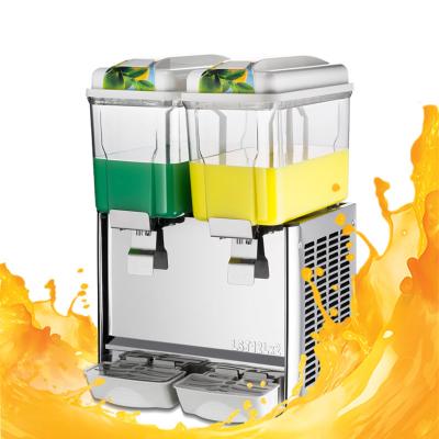 China Mini Commercial Juice Dispenser Machine 12l Extractor Double Tank Mixed Drink Cold Beverage for sale