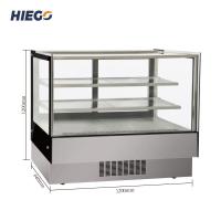 China R600a Cake Display Showcase Countertop Desktop Refrigerated Cake Display for sale