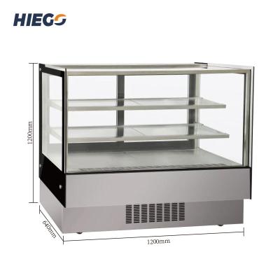 China R600a Cake Display Showcase Countertop Desktop Refrigerated Cake Display for sale