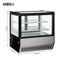 China R600a Cake Display Showcase Countertop Desktop Refrigerated Cake Display for sale