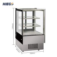 China R600a Cake Display Showcase Countertop Desktop Refrigerated Cake Display for sale