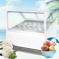 China Commercial Ice Cream Display Unit 50-60hz Gelato Dipping Cabinet for sale