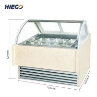 China 12-20 Pans Ice Cream Display Cabinet Countertop Gelato Dipping Freezer for sale