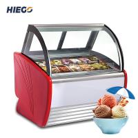 China 310l 390l Gelato Dipping Case Popsicle Stick Cabinet Air Cooling for sale