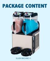 China 36L Commercial Slush Machine 2 Tanks Smoothie Ice Slush Juicer Machine for sale