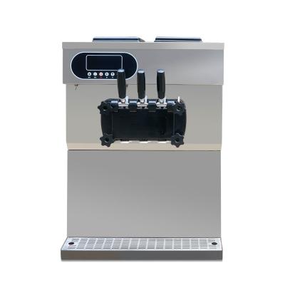 China 25l Desktop Commercial Ice Cream Making Machine 3 Flavor Roll Maker for sale