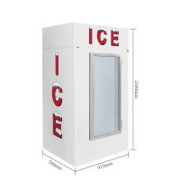 China Cold Wall System Outdoor Ice Merchandiser Ice Storage Bin R404a for sale