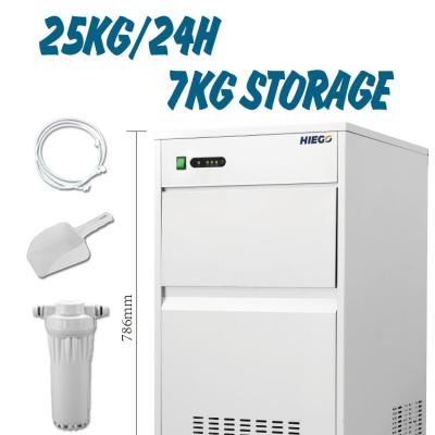 China Commercial Mini Nugget Ice Machine 25kg/24h R134a Bullet Ice Maker for sale