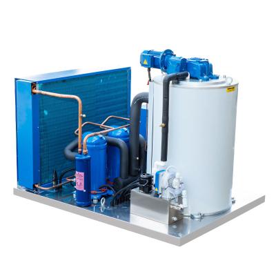 China Automatic Flake Ice Machine Commercial 1 Ton/24h Snow Flake Ice Maker For Seafood Fresh Keeping for sale