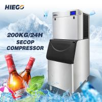 China Commercial 450 Lb Ice Machine 200kg Electric Ice Cube Maker 1100kg Storage Bin for sale