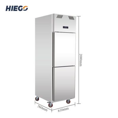 China 500L Commercial Upright Freezer 2 Doors Restaurant Refrigeration Equipment for sale