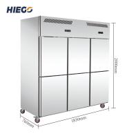 China 500L Commercial Upright Freezer 2 Doors Restaurant Refrigeration Equipment for sale
