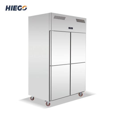 China Commercial Stainless Steel Upright Refrigerator 4 Doors Freezer for sale