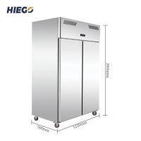 China 1000 Litres Commercial Upright Refrigerator Cabinet SS GN2/1 Fan Cooling for sale