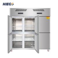 China 6 Door Stainless Steel Upright Refrigerator R134a 1600L Direct Cooling for sale