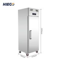 China Commercial Double Door Upright Freezer R134a Vertical Display Chiller for sale
