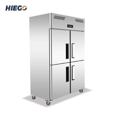 China Direct Cooling Commercial Upright Refrigerator 4 Doors 1000L for sale