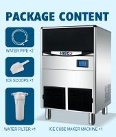 China 100kg/24h Air Cooled Cube Ice Making Machine With Digital Control Bar Counter Ice Maker for sale