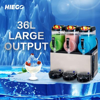 China 36L 3 Bowls Commercial Slush Machine With LED Light Cover for sale
